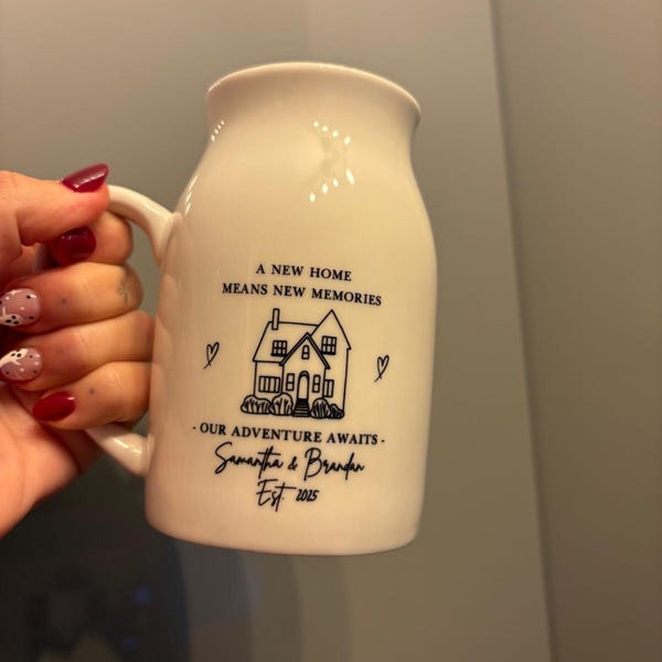 Personalised New Home Gift - New Home Small Vase - Housewarming Gift ...