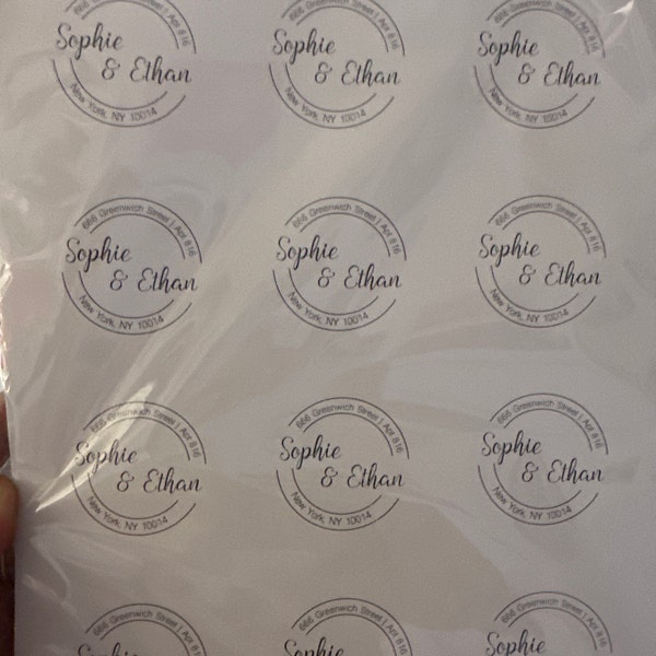 Return Address Labels | Round Address Label | Envelope Seal | Custom ...