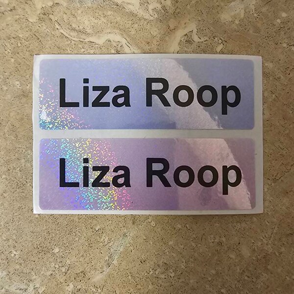 Glitter Rainbow Waterproof Long Name Stickers for Kids & Daycare Labels ...