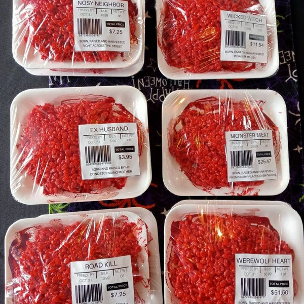 Printable Fake Meat Labels Halloween Prank, Funny Fake Food Labels ...