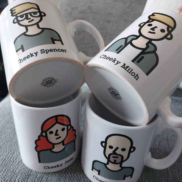 Personalized Character Mug Set - Custom Family Characters Mugs - Etsy