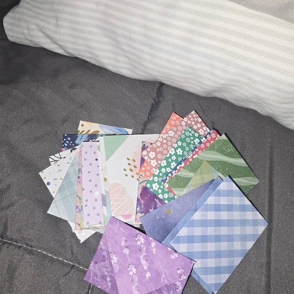 50 Mini Notecards 2x2 Blank Lunch Box Notes Small Tiny Note Card Set ...