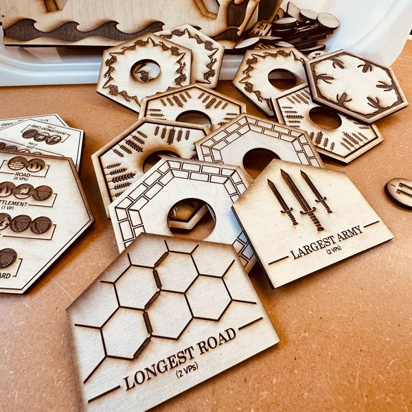 Catan-inspired Laser Template & Glowforge Files - Etsy Canada