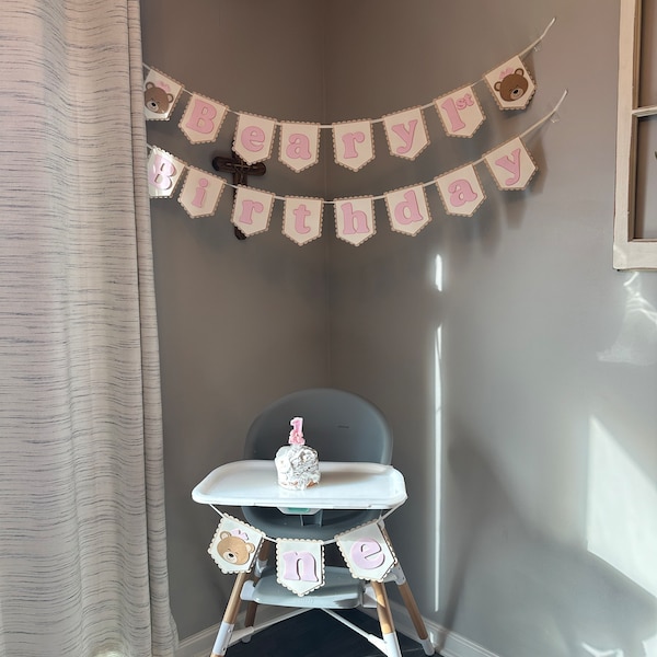 Gummy Bear Happy Birthday Banner Bear Banner Beary First Birthday Party ...