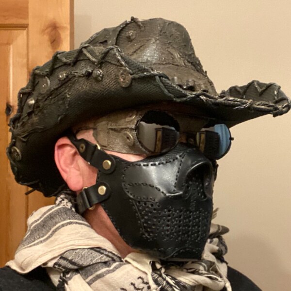 Skull Leather Mask - Etsy