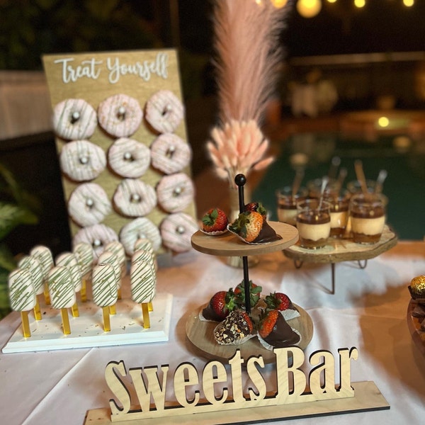 Sweets Bar Sign - Wedding Sign Desserts - Cake Table Sign - Candy ...
