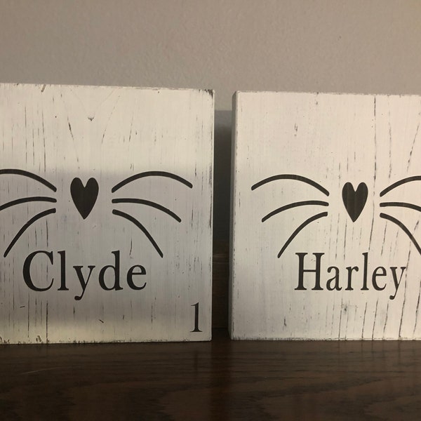 Personalized Cat Sign, Cat Name, Cat Sign, Cat Wall Decor, Cat Shelf ...