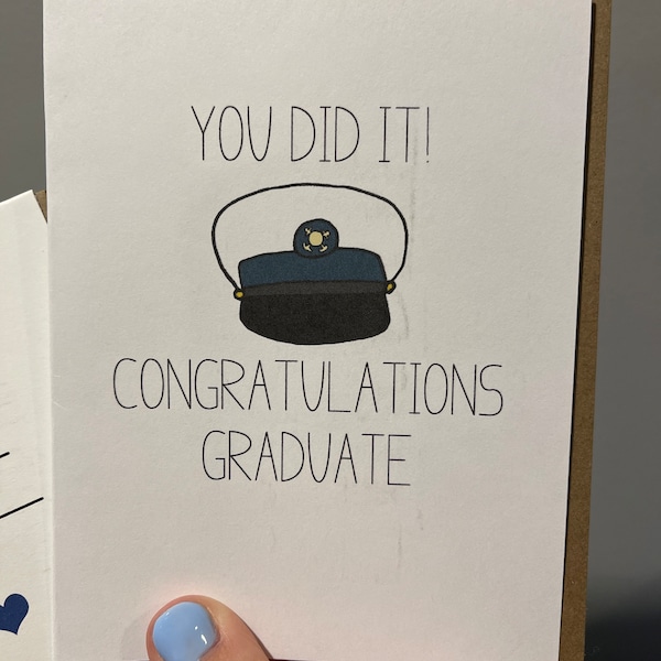 You Did It Police Card - Police Congratulations Promotion Police Academy Graduation Graduate ...