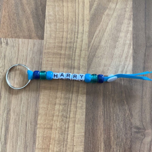 School Teacher Class Gift, Personalised Beaded Keyring, Handmade ...