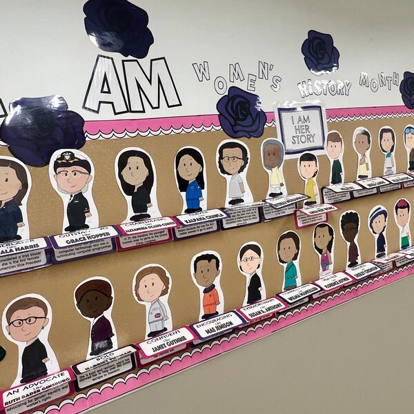Women's History Month Bulletin Board - SEL - Interactive - Etsy