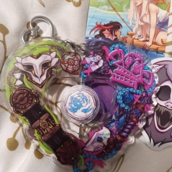 FNAF Keychains Freddy, Bonnie, Chica, Foxy 2.5" Double-sided Acrylic ...