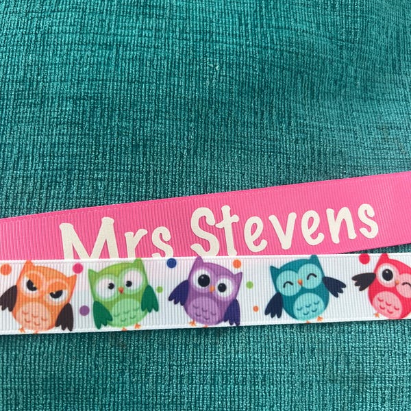 White Rainbow Holographic Stars Personalised Lanyard Teacher Lanyard ...