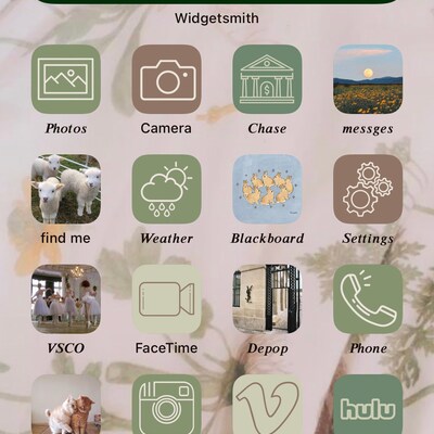 Spring Time Cottage Core Aesthetic Phone Icons iPhone and Android Icons ...