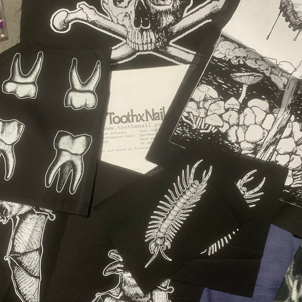 Occult Tooth Patches Wisdom Teeth, Punk Patch, Goth Patch, Pagan ...