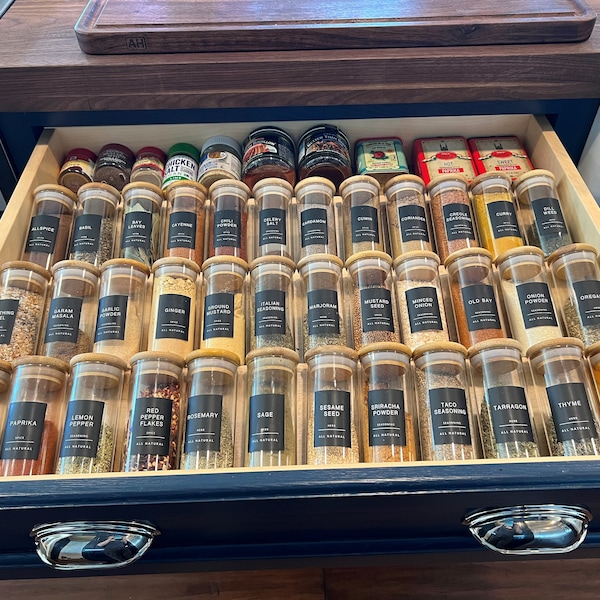 Amber Glass Spice Jars, Spice Jars, Amber Screw Top Lid Spice Jars ...