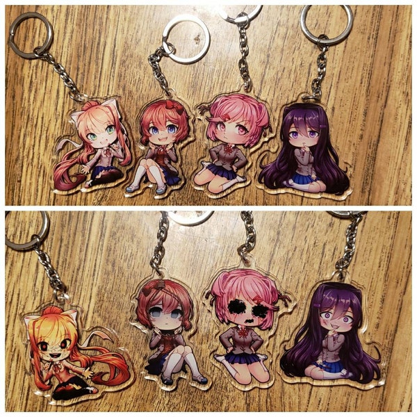Doki Doki Literature Club Charms DDLC Keychains Monika Charm Natsuki ...