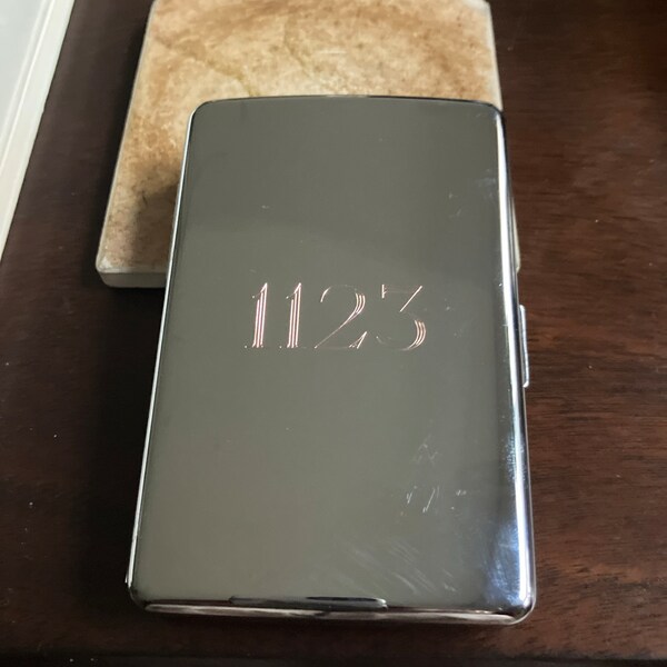 Custom Engraved Personalized Cigarette Case High Polish Double Sided ...