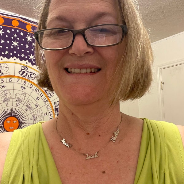 Multiple Name Necklace, 5 Names Necklace, Family Name Necklace ...