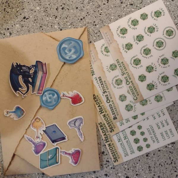 Blessed One Dice Stickers - Night as Nyx | Fantasy TTRPG Nat 20 Planner ...