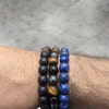 Black Obsidian Larvikite Bracelet Bracelet for Men and Women Stretch Bracelet Healing Bracelet ...