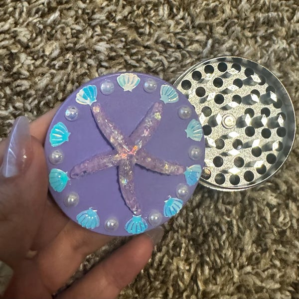 Pink Ariel-inspired Mermaid Starfish Compact Mirror Foldable - Etsy