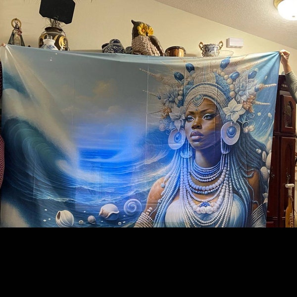 Tapestry - Oshun Obatala | Regla De Ocha | Wall Hanging Tapestry | Wall ...