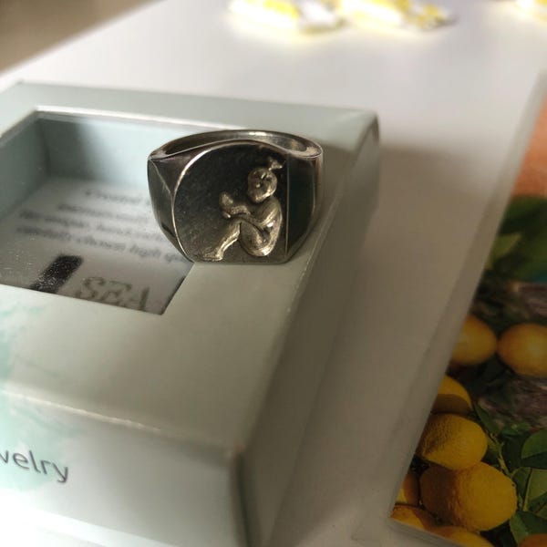 Bunny Rabbit Wax Seal Signet Ring - Etsy