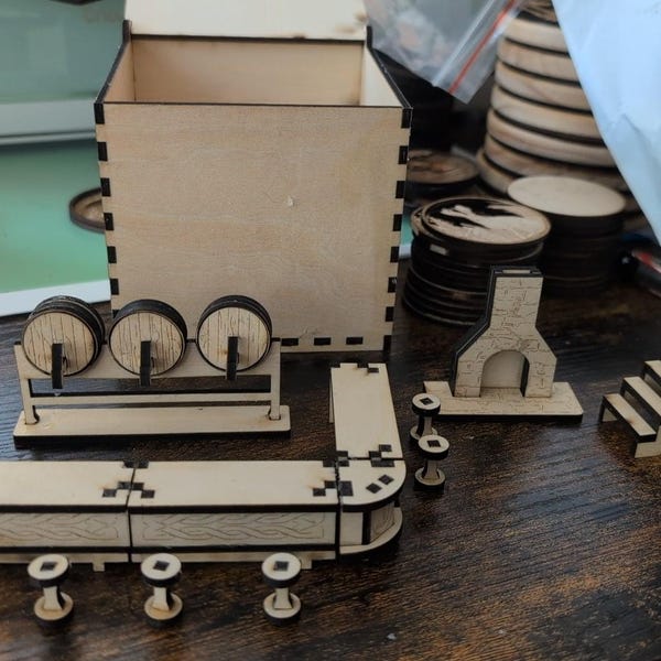 Tavern Furniture Set - Digital Download for Laser Cutting (.svg, .ai ...