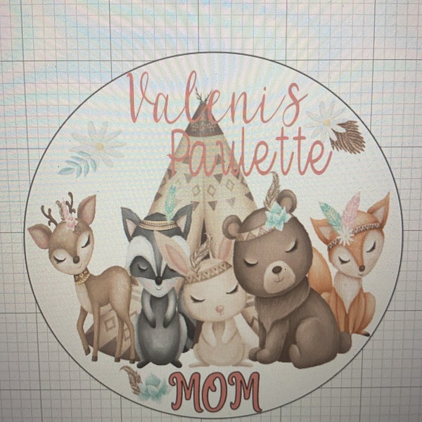 Boho Nursery Cute Clipart Set. Tribal Woodland Animals PNG Files ...