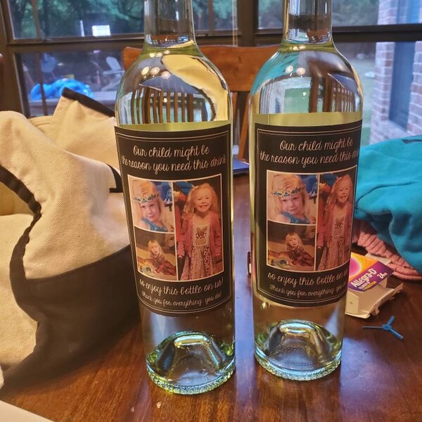 Funny Gift for Teacher / Personalized Christmas Wine Labels / Our ...