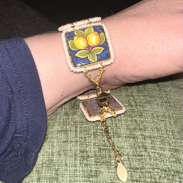 Tile Bracelet, Sicilian Bracelet, With Caltagirone Ceramic Tiles ...