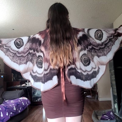 Moth Butterfly Cape Emperor Moth Cloak Dance Wings Costume Short Small ...