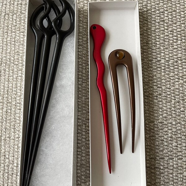 2 Ebony 7 3/4 Inch Long Handmade "raindrop" Hair Stick - Etsy