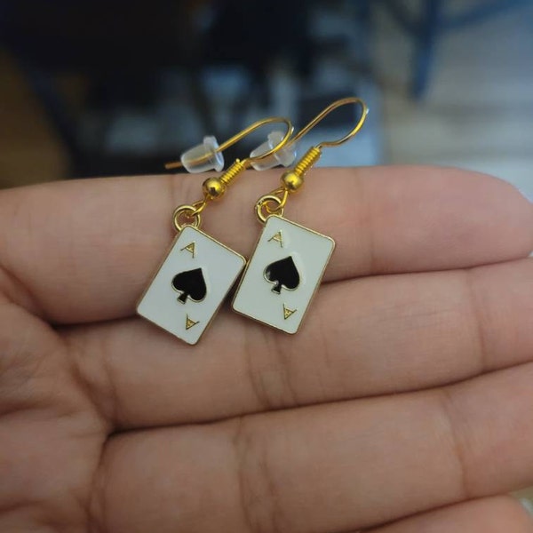 Handmade Miniature Poker Playing Card Keychain, Custom Ace of Hearts ...