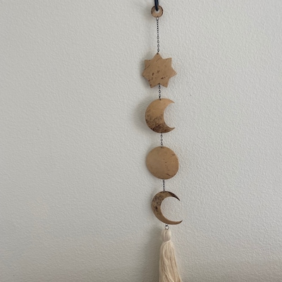 Boho Wall Decor, Moon Phase Wall Hanging, Boho Bedroom, Macrame Wall ...