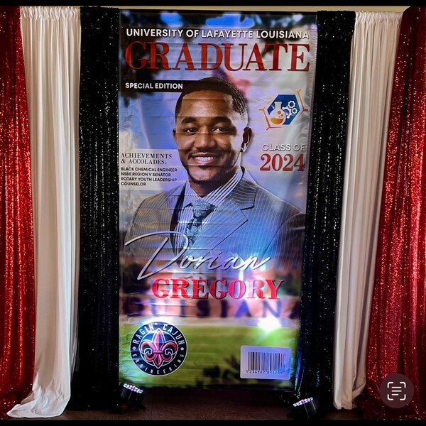 Graduation Backdrop, Custom Magazine Backdrop Banner, Personalized ...