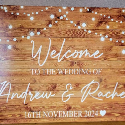 Rustic Wedding Welcome Sign - Etsy