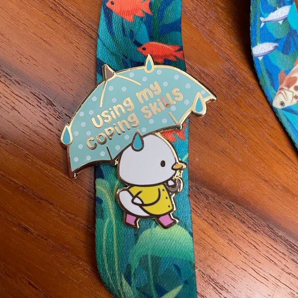 Using My Coping Skills Duck Hard Enamel Pin / Mental Health, Trauma ...