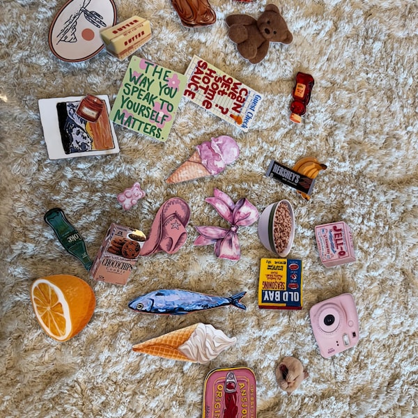 Refrigerator Magnets Set, Random Magnet Set, Vintage Magnets, Retro ...