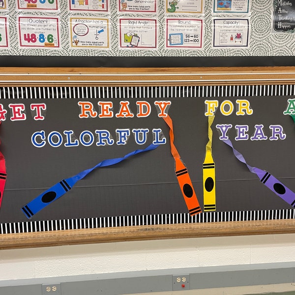 Teachers School Classroom Door Decoration Cutouts DIY Kit "get Ready ...