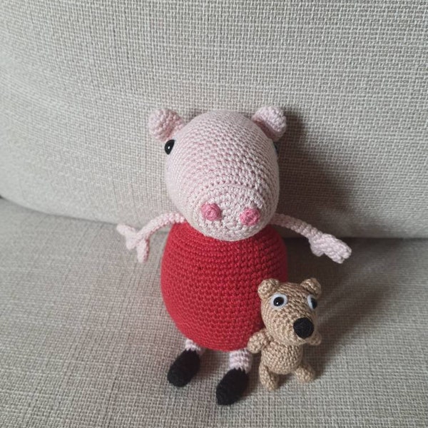 Peppa Pig, Wellies and Teddy Bear Crochet Pattern NOT A FINISHED TOY ...