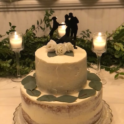 Great Dane Wedding Cake Topper, Silhouette Wedding Cake Topper With Dog ...