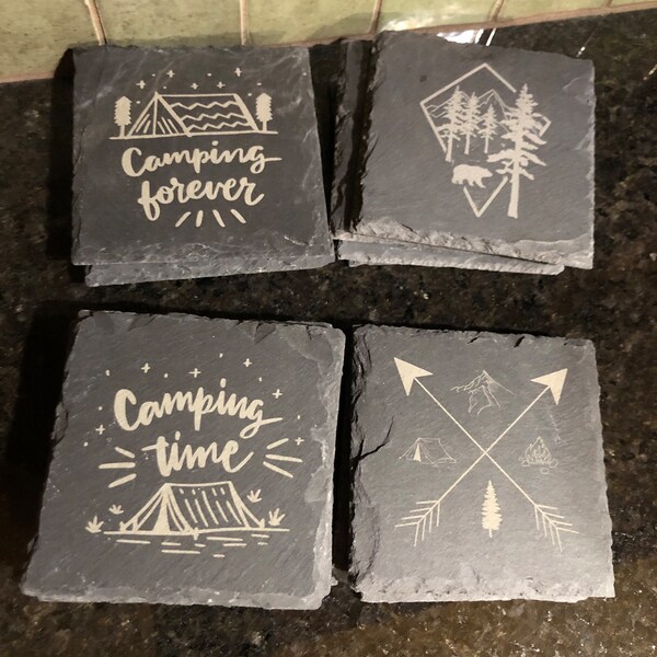 Adventure, Mountains, Camping Slate Coasters Over 100 Designs - Etsy