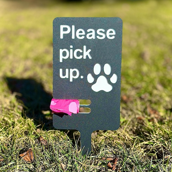 I Saw That, Dog Poop Sign With Bag Holder, Dog Lawn Sign, Please Clean ...
