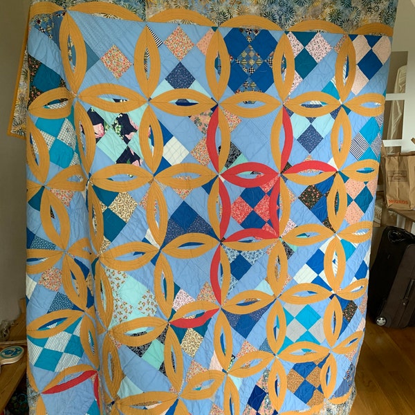 Handmade Modern Quilt, Lap Quilt, Quilted Wallhanging, Handmade Quilt ...