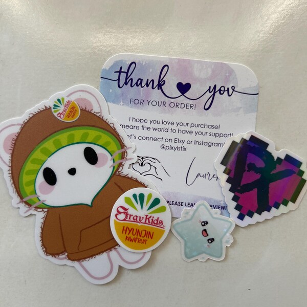 SKZ Stray Kids Skzoo Hyunjin Kiwi Hoodie Sticker | Laminated Die Cut ...