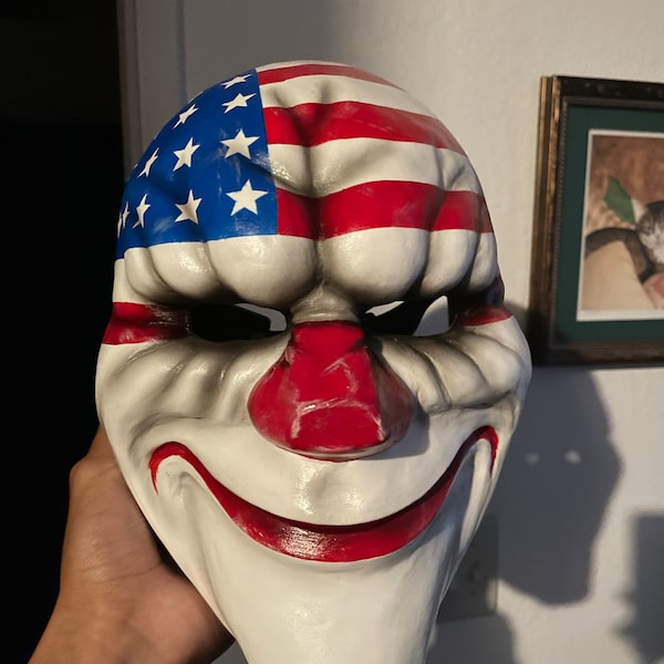 Dallas Mask From Payday2 Replica, Clown Mask, for Gamer and Cosplay ...