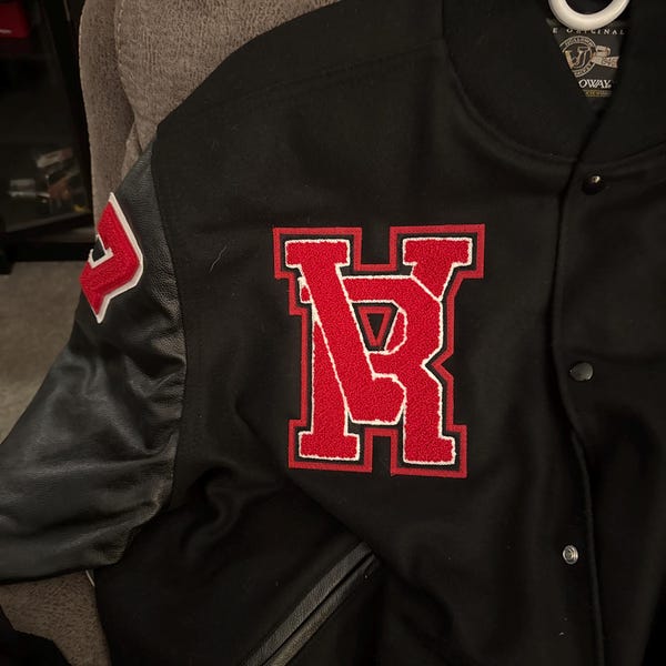 Chenille Custom Letterman Jacket Patch - Made in USA - Etsy