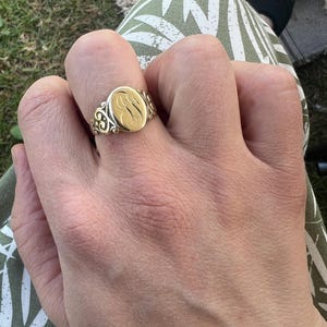 Antique 10k Gold Signet RGJ Signet Size 5.5 / R Initial / Vintage ...