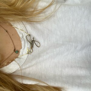 14K Gold Script Name Necklace - Etsy